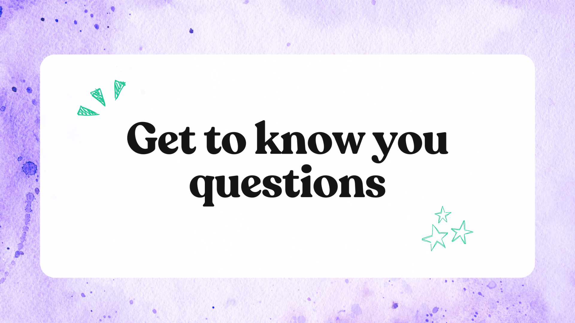 200+ Get To Know You Questions - Bingo Card Creator