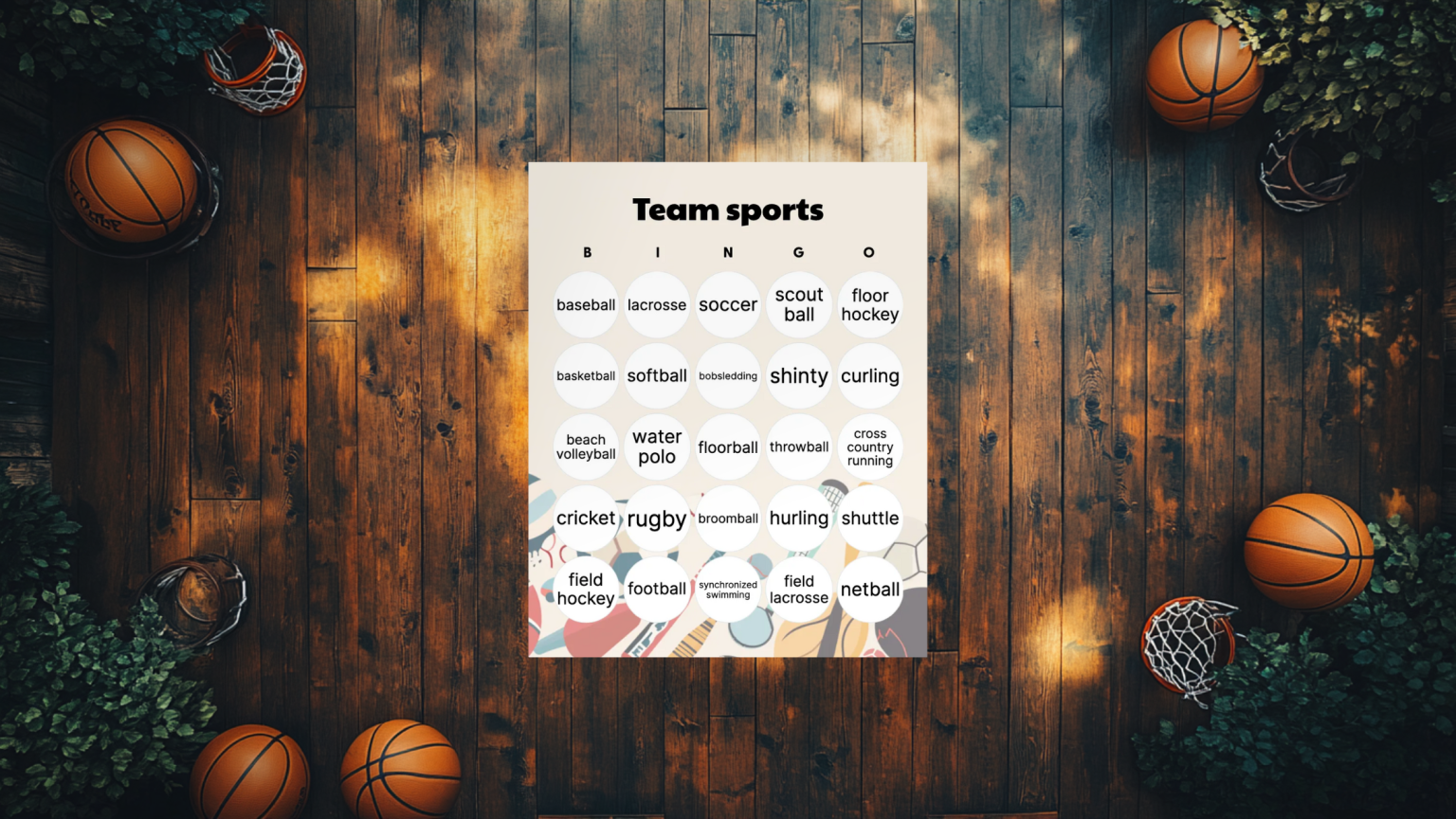 Sports Bingo: Printable & Customizable - Bingo Card Creator