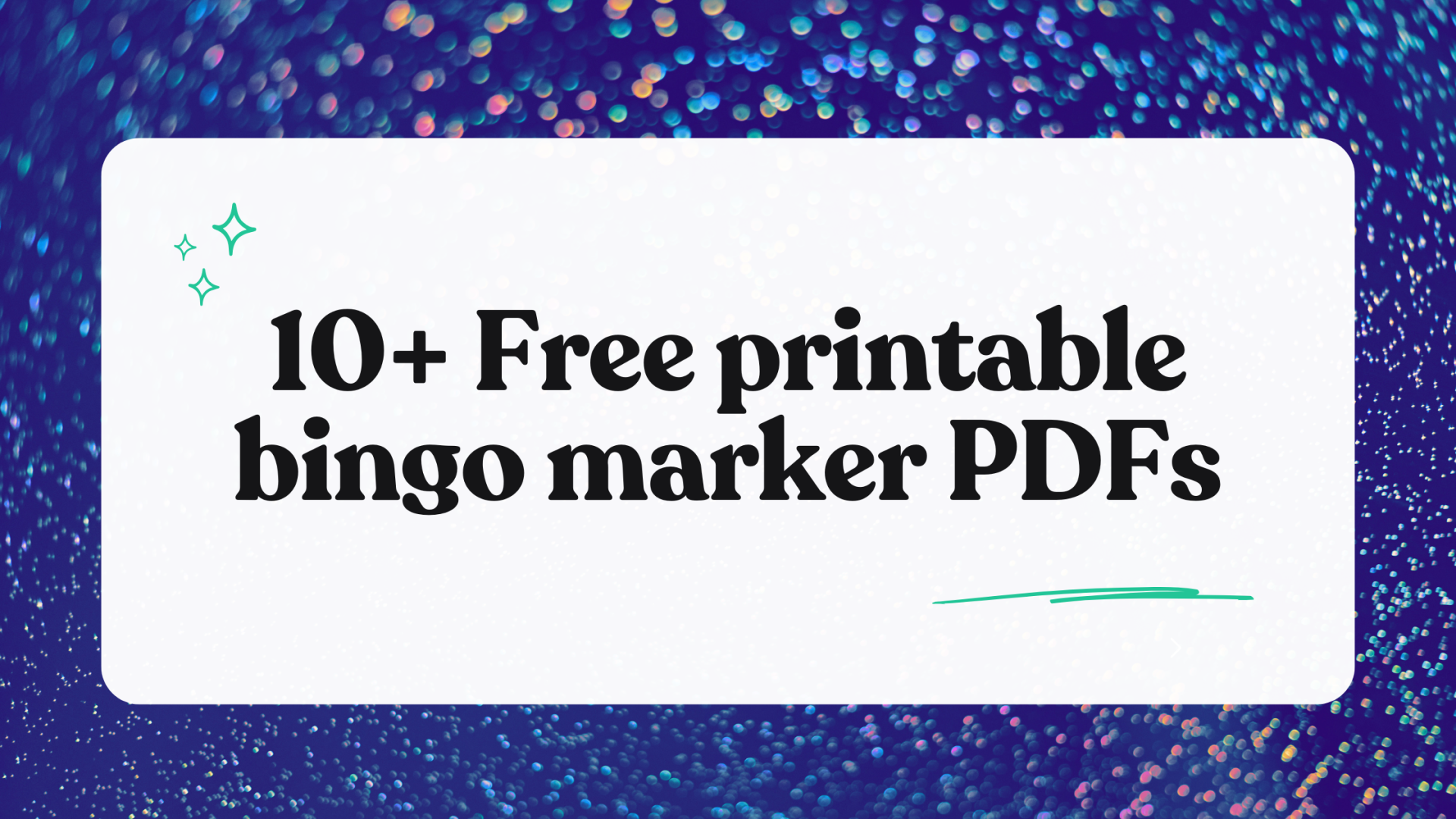 10+ Free Printable Bingo Marker PDFs - Bingo Card Creator