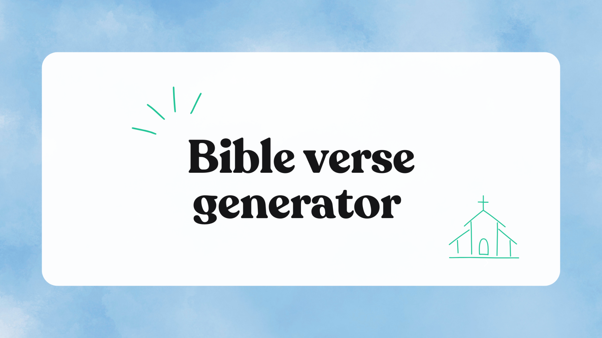 Bible Verse Generator - Bingo Card Creator