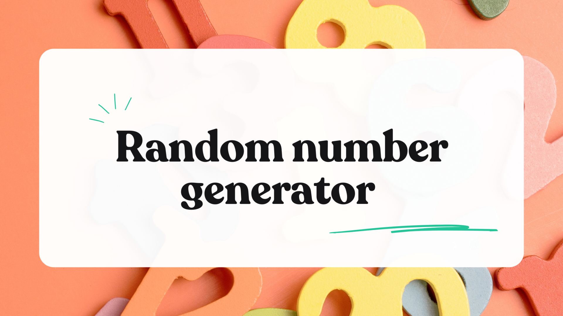 Random Number Generator - Bingo Card Creator