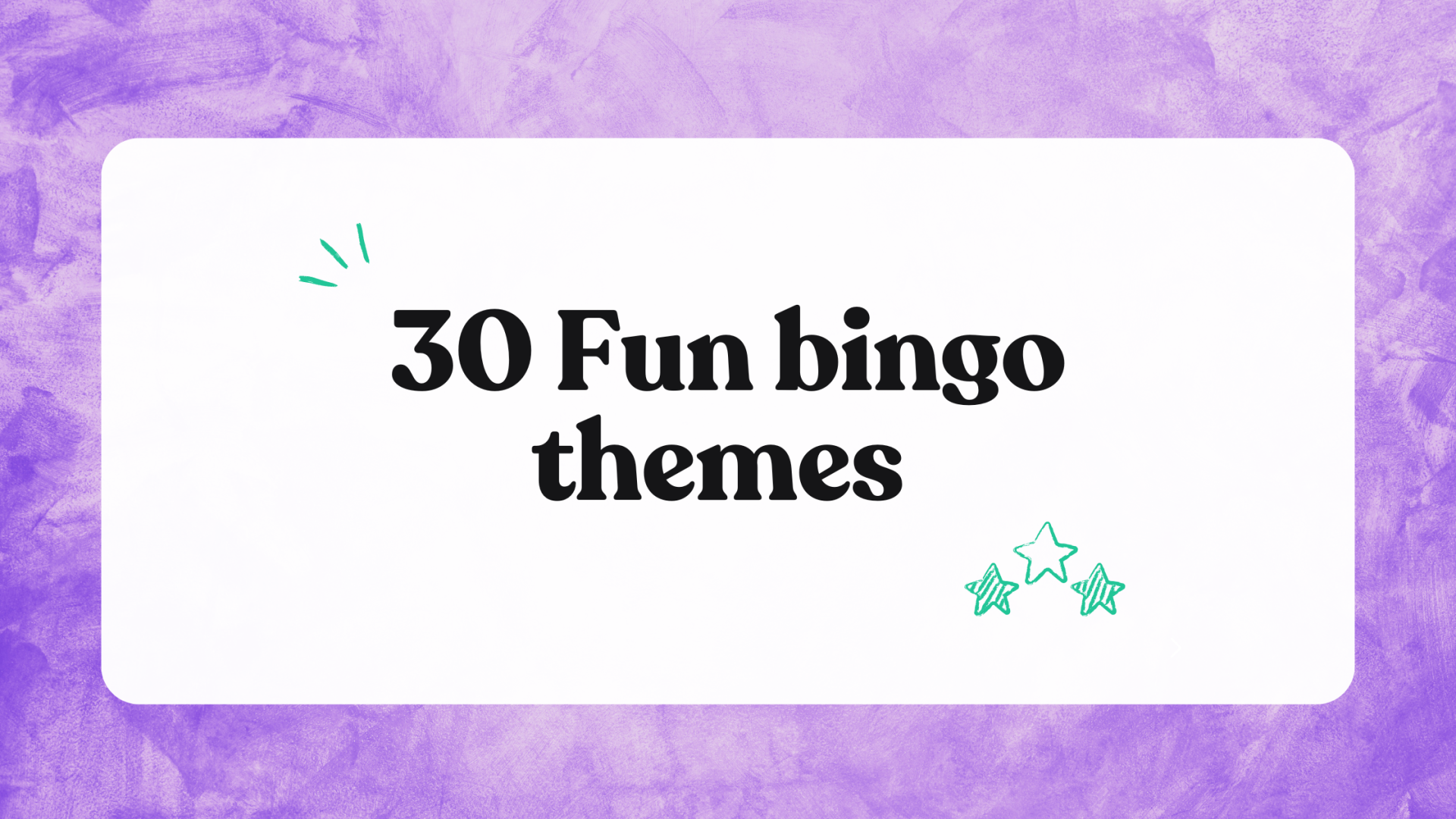 30 Fun Bingo Themes - Bingo Card Creator