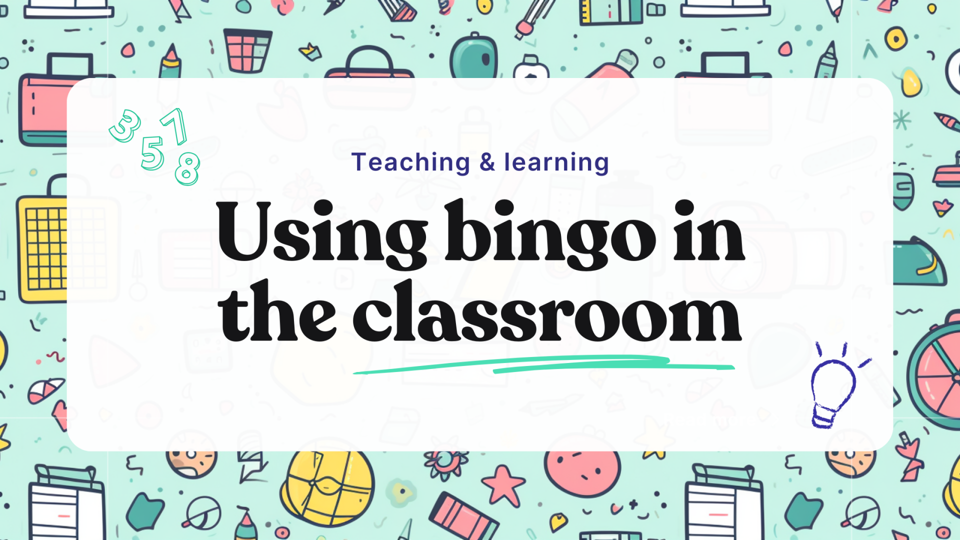 Bingo In The Classroom: A Fun & Educational Tool - Bingo Card Creator