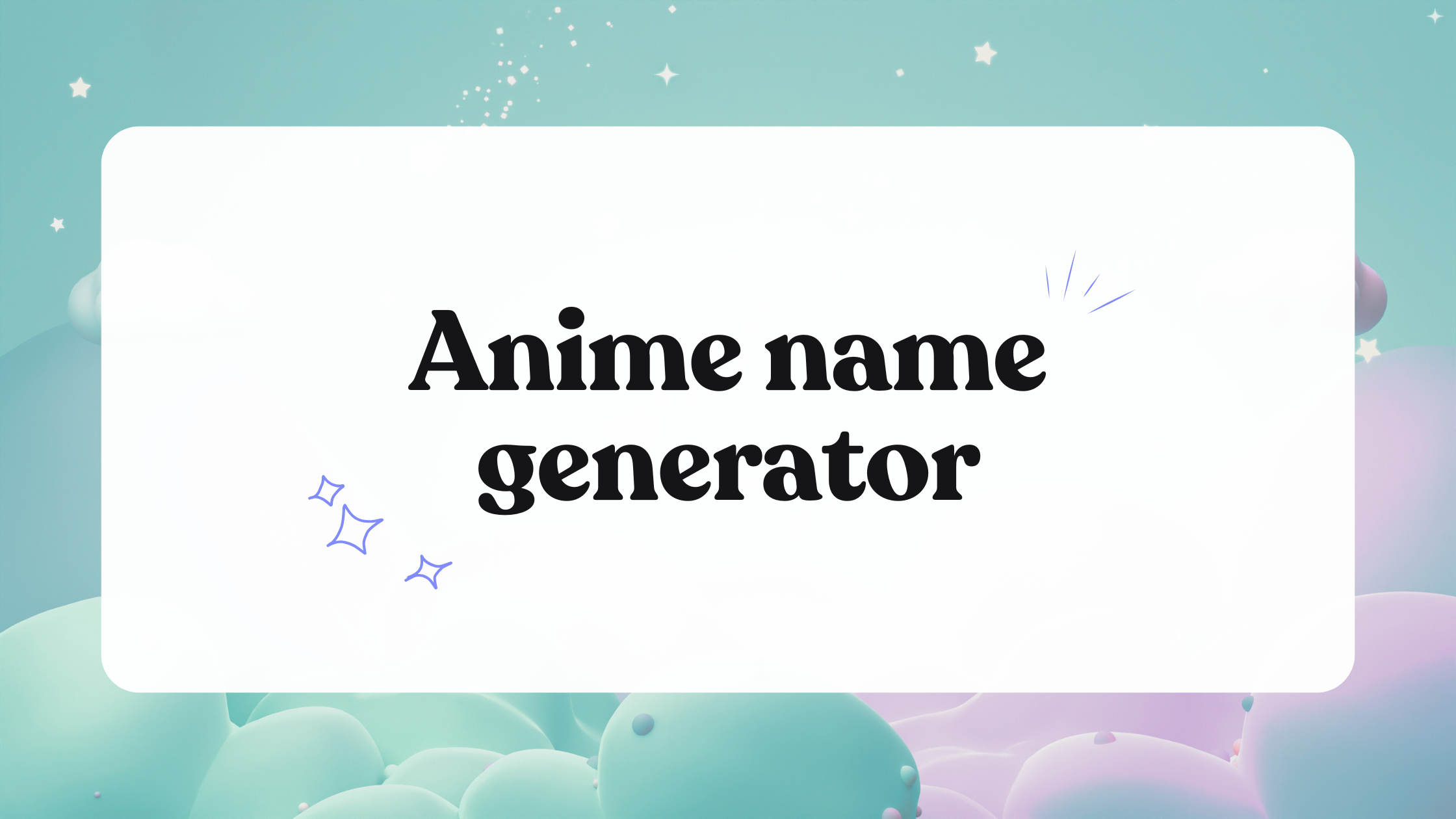 Anime Name Generator Anime Amino