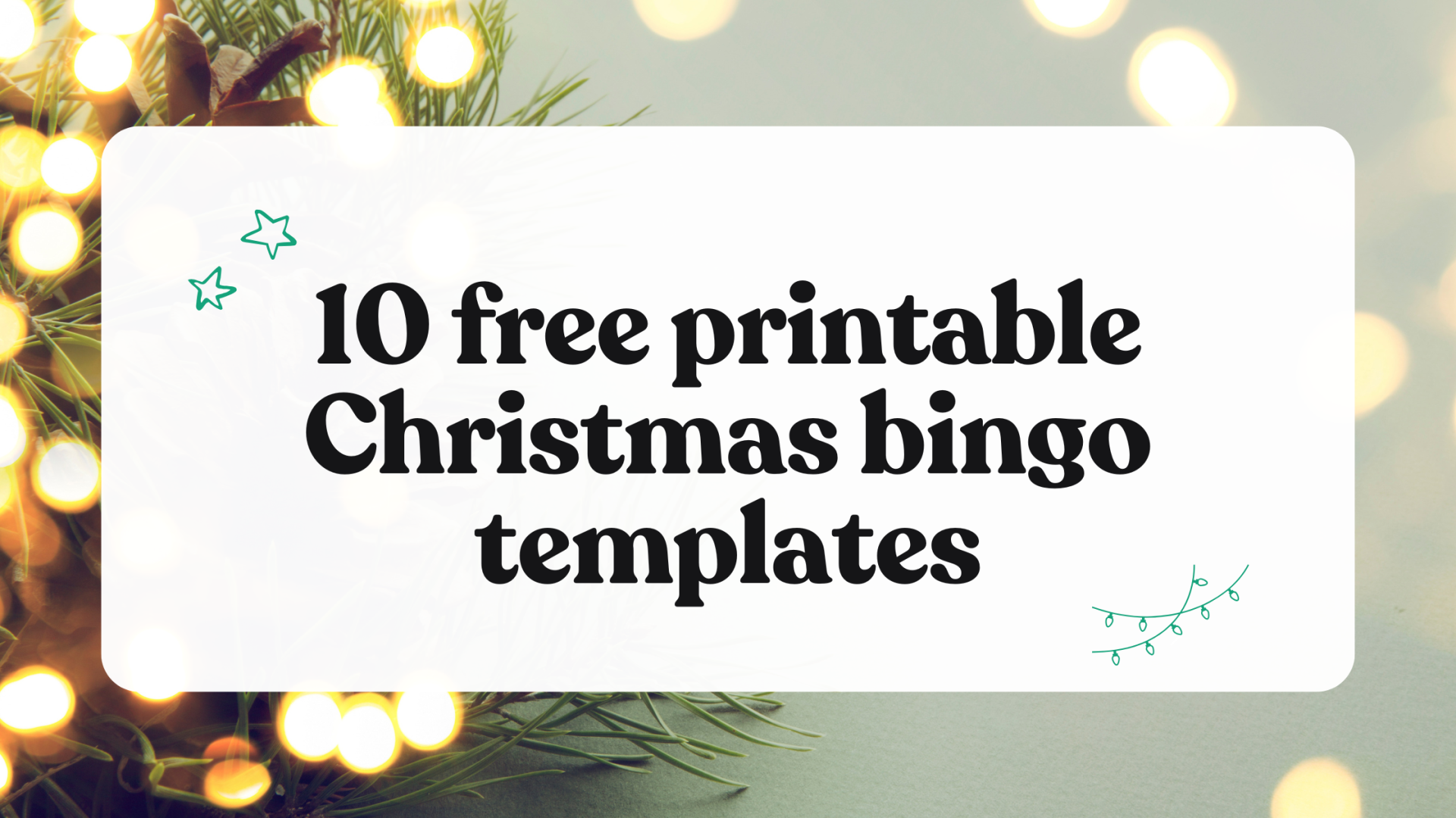 10 Free Christmas Bingo Templates - Bingo Card Creator
