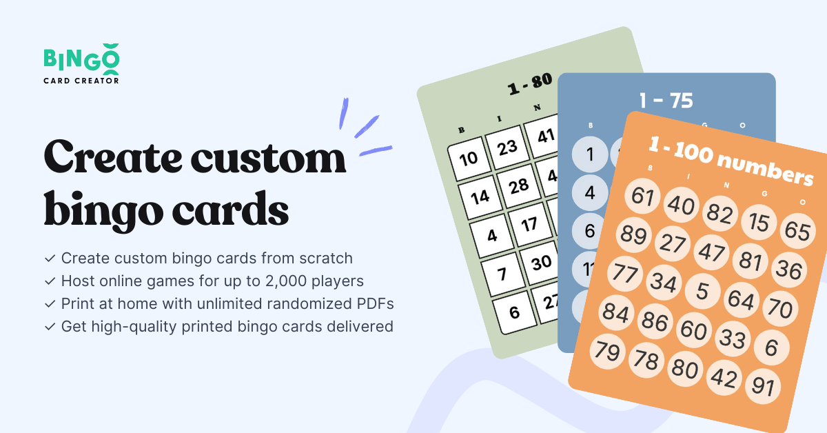 Number Bingo: Print Traditional Bingo Cards - Bingo Card Creator