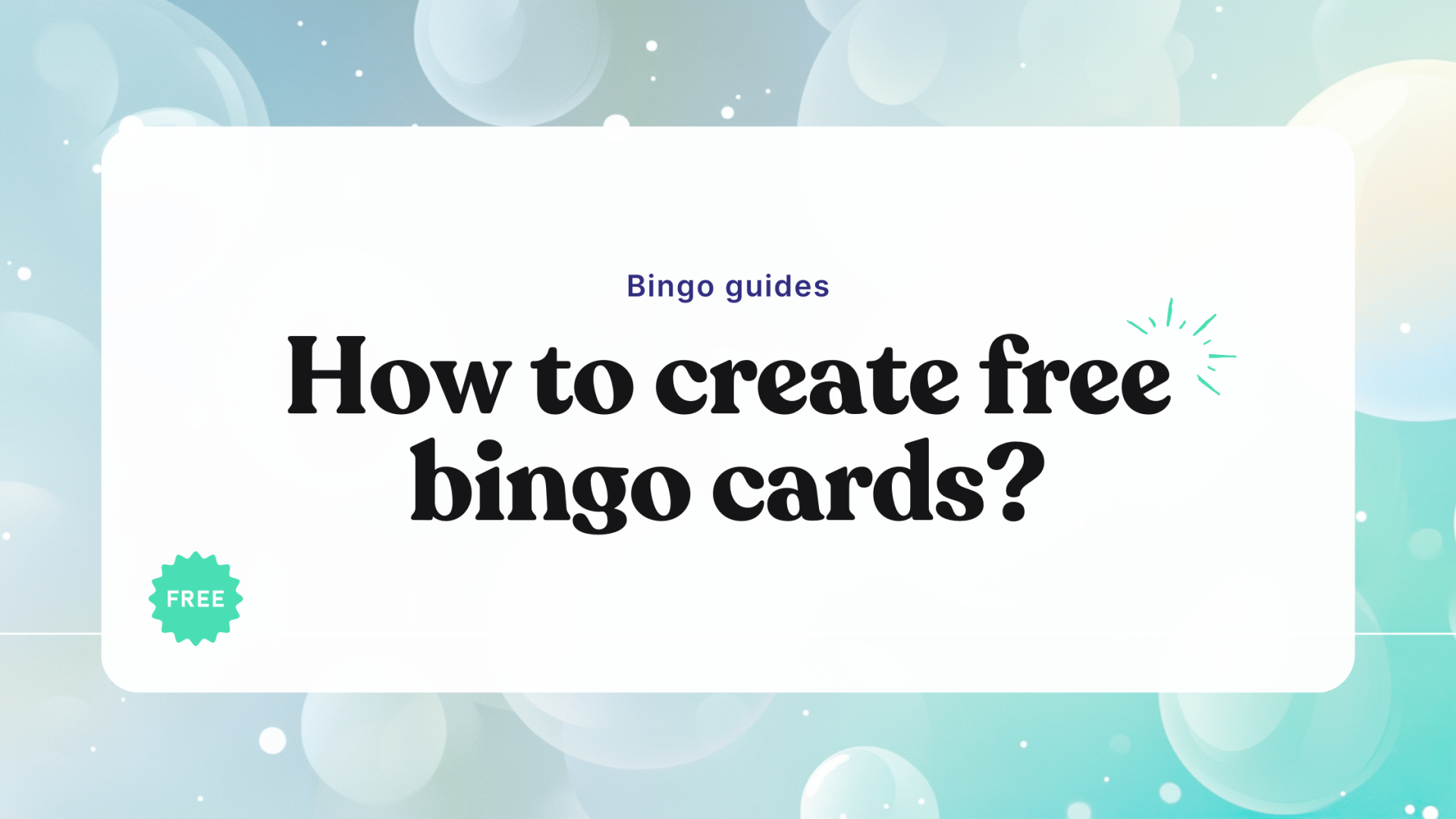 How To Create Free Bingo Cards - Bingo Card Creator