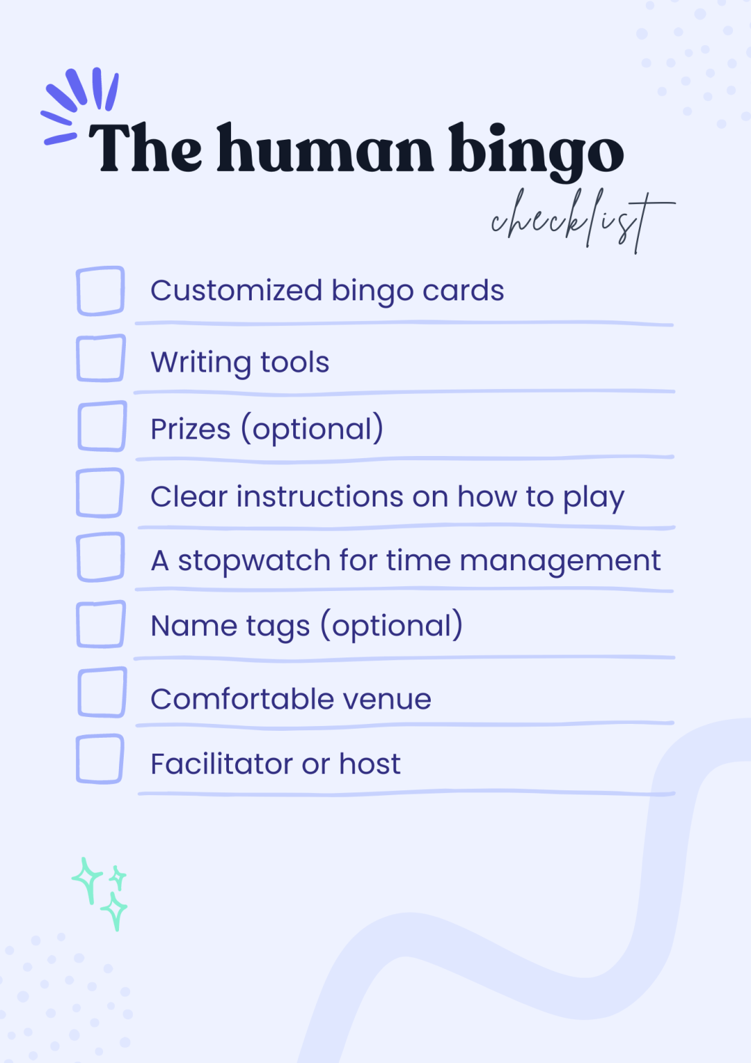 Human Bingo Card Generator: Printable Customizable Templates