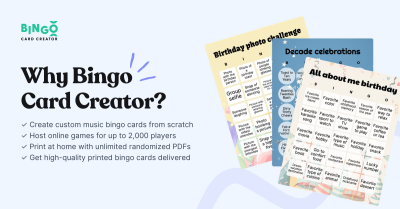 Birthday Bingo: Printable & Customizable - Bingo Card Creator