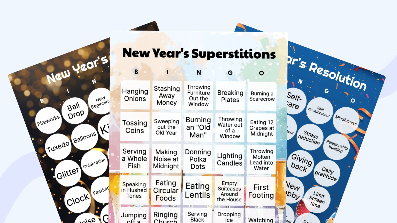 New Year's Eve Bingo: Printable & Customizable - Bingo Card Creator