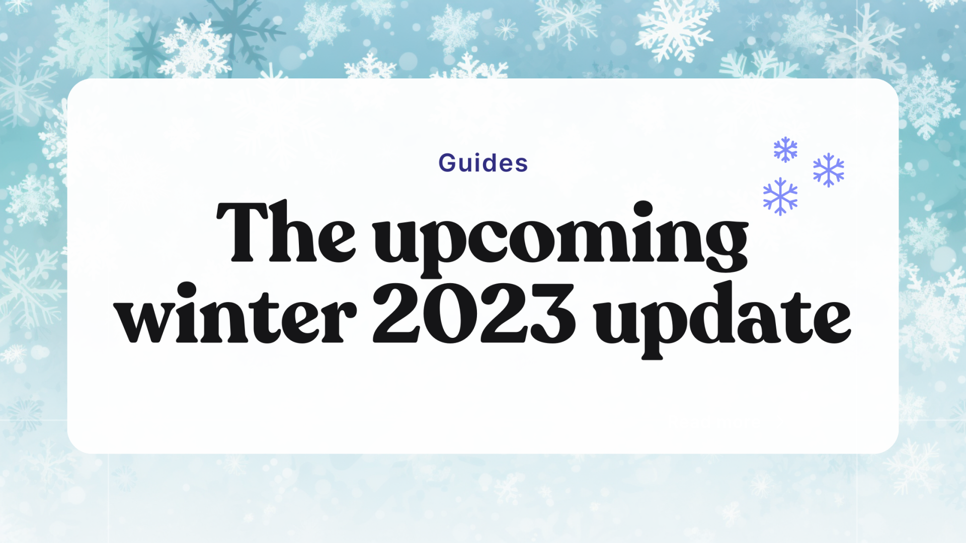 The Upcoming Winter 2023 Update - Bingo Card Creator