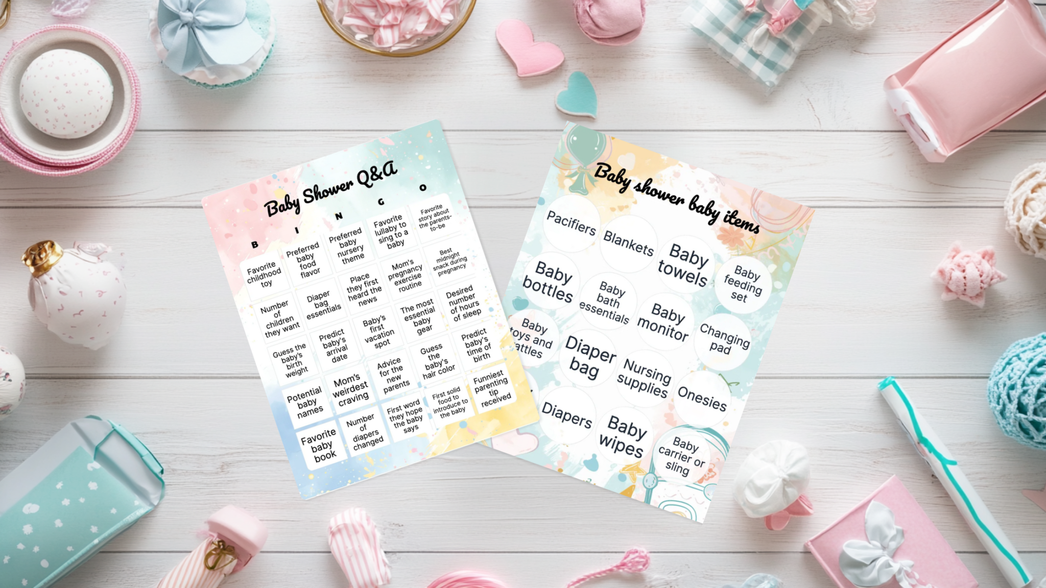 Baby Shower Bingo: Printable & Customizable - Bingo Card Creator