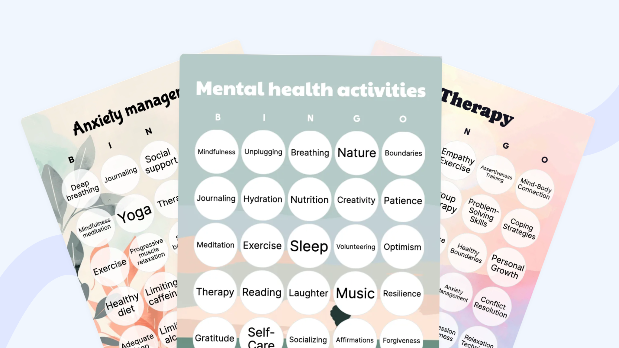 Mental Health Bingo: Printable & Customizable - Bingo Card Creator